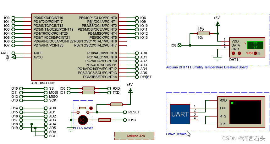 Proteus仿真arduino中调用dht1122温湿度传感器proteusdht11怎么找 Csdn博客