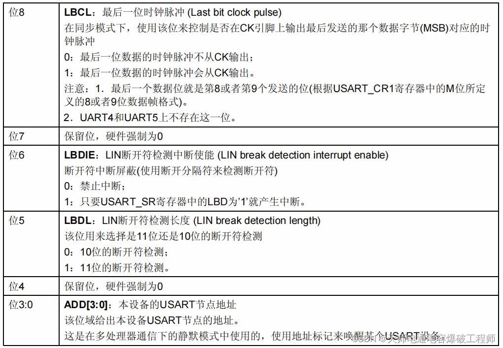 Stm32f103学习笔记（41）——串口寄存器stm32f103串口中断寄存器含义 Csdn博客