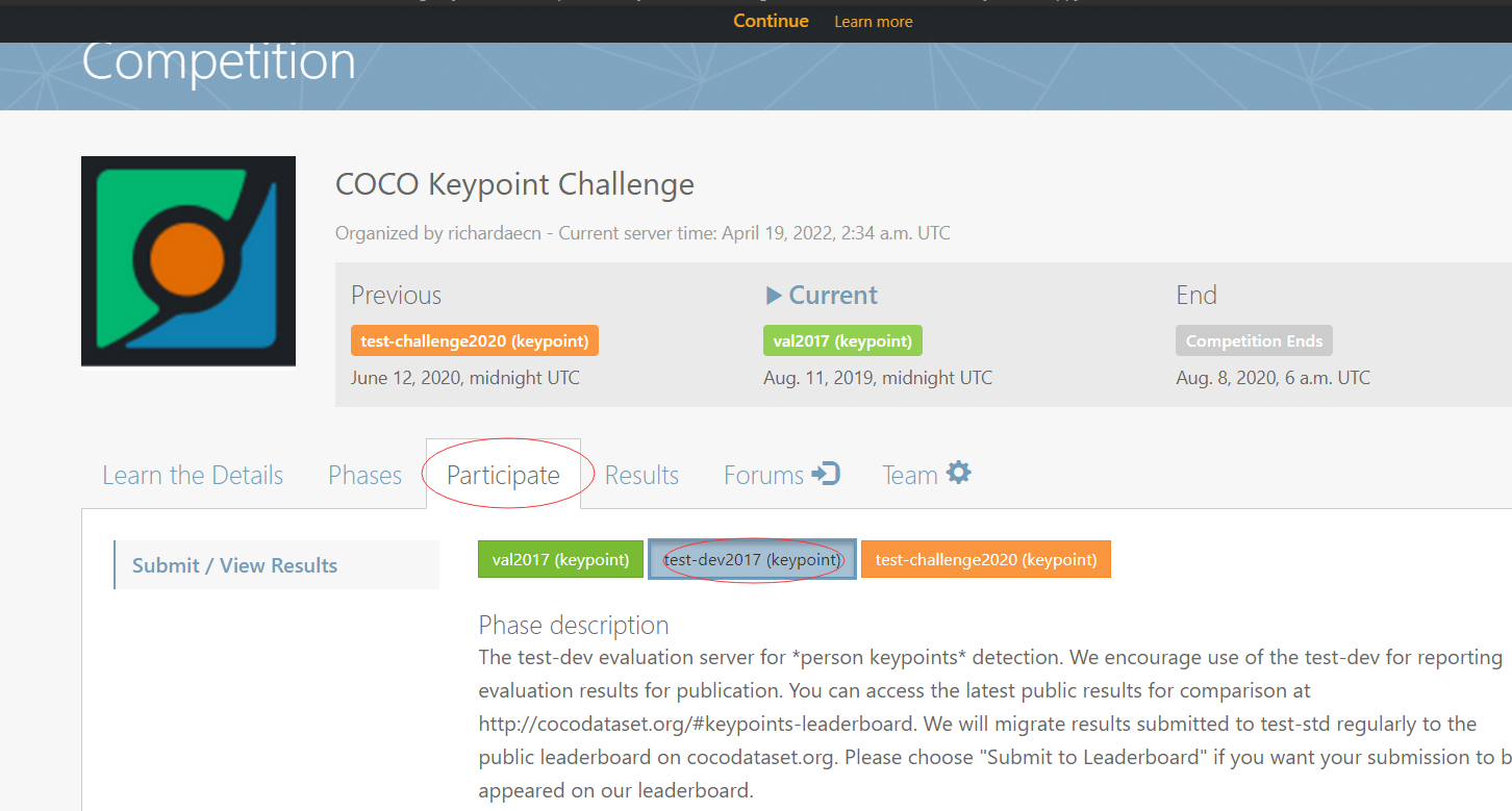 COCO数据集test-dev2017测试结果提交官网_results on coco test-dev2017 with detector ...
