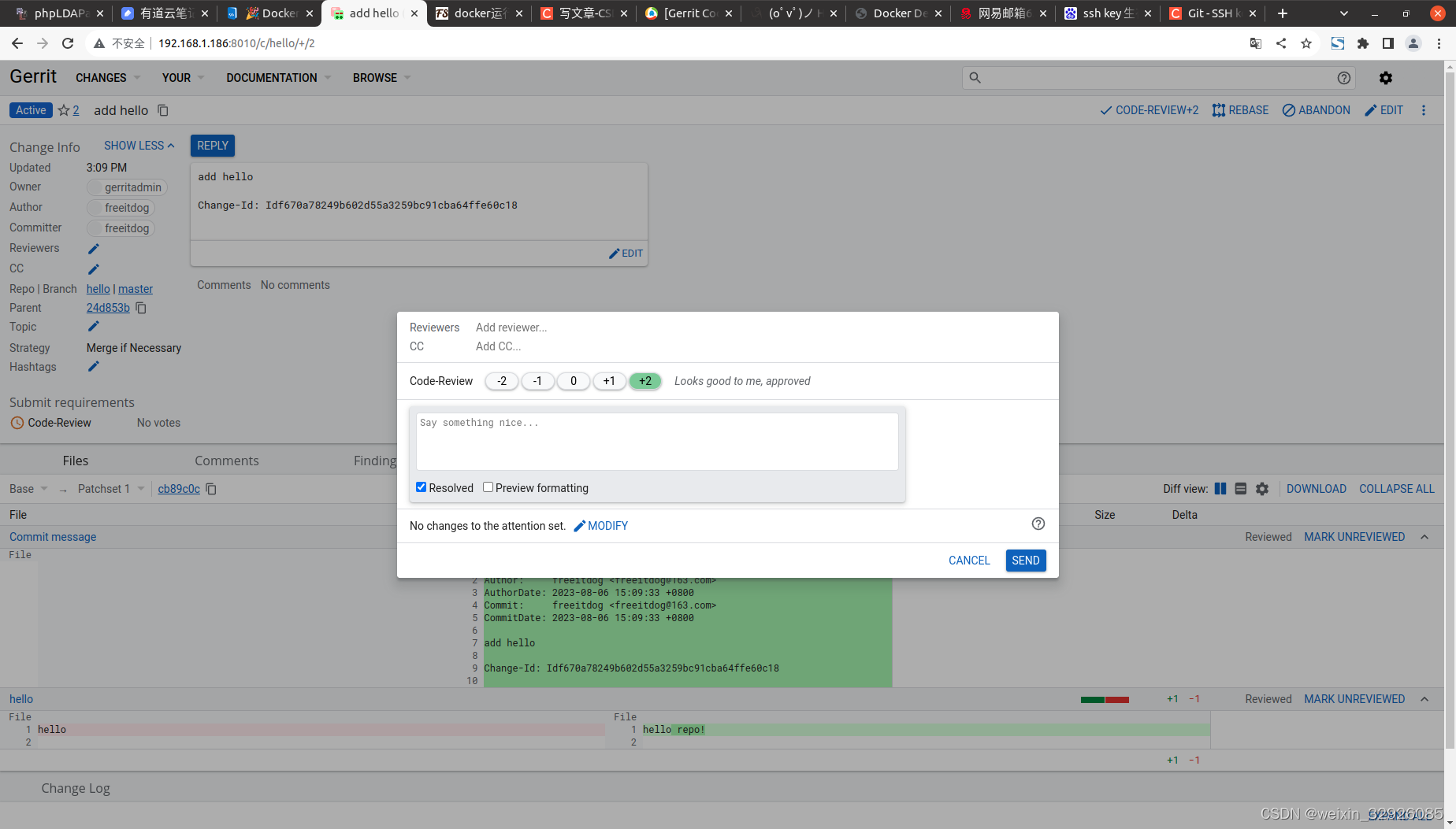 Gerrit+OpenLDAP+Docker配置_gerrit和ldap-CSDN博客