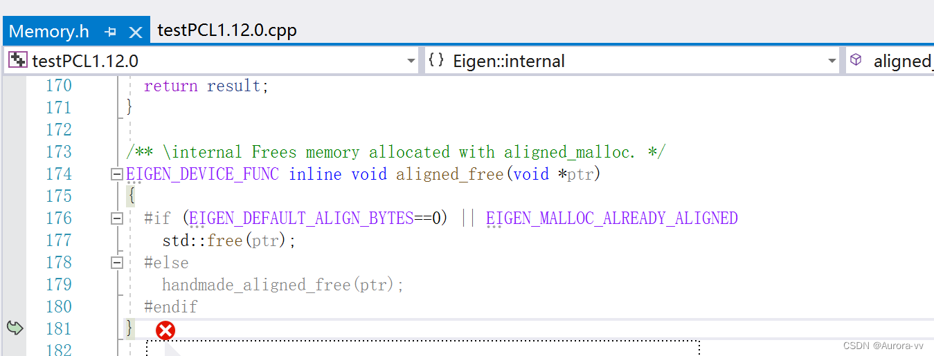 未加载ntdll.pdb Merory.h Eigen::internal::aligned_free(void * ptr)-CSDN博客
