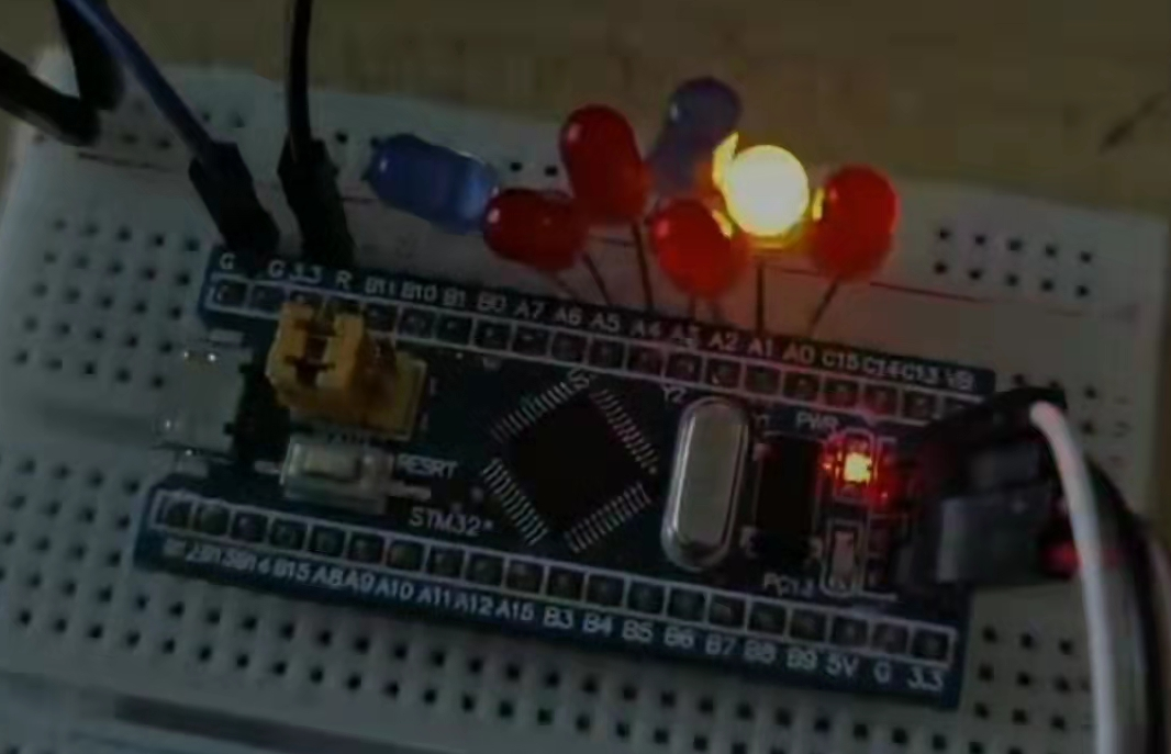 STM32入门（三）LED闪烁&流水灯_基于stm32单片机led灯和rgb灯闪烁的系统总体框图-CSDN博客