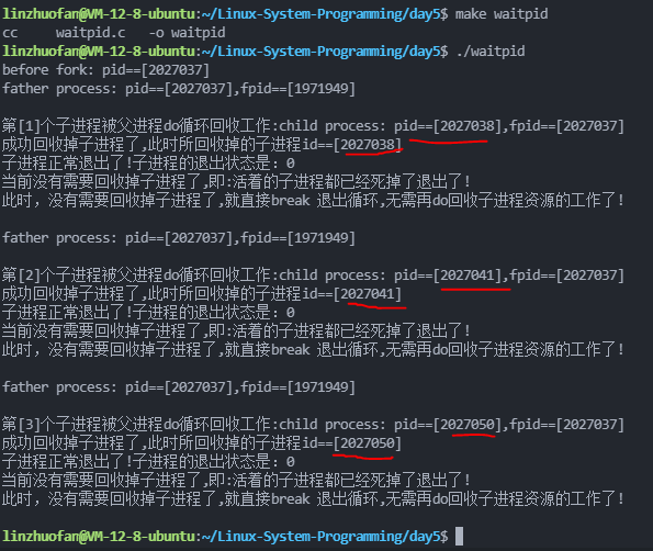 Linux系统编程之waitpid函数详解_linux waitpid-CSDN博客