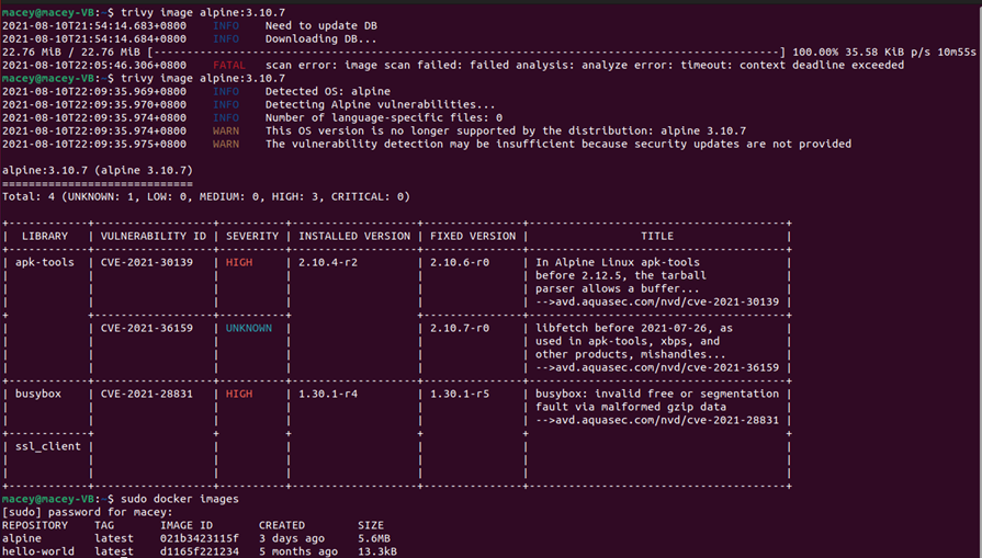 Trivy安装和使用示例_ubuntu 安装trivy_MaceyC的博客-CSDN博客