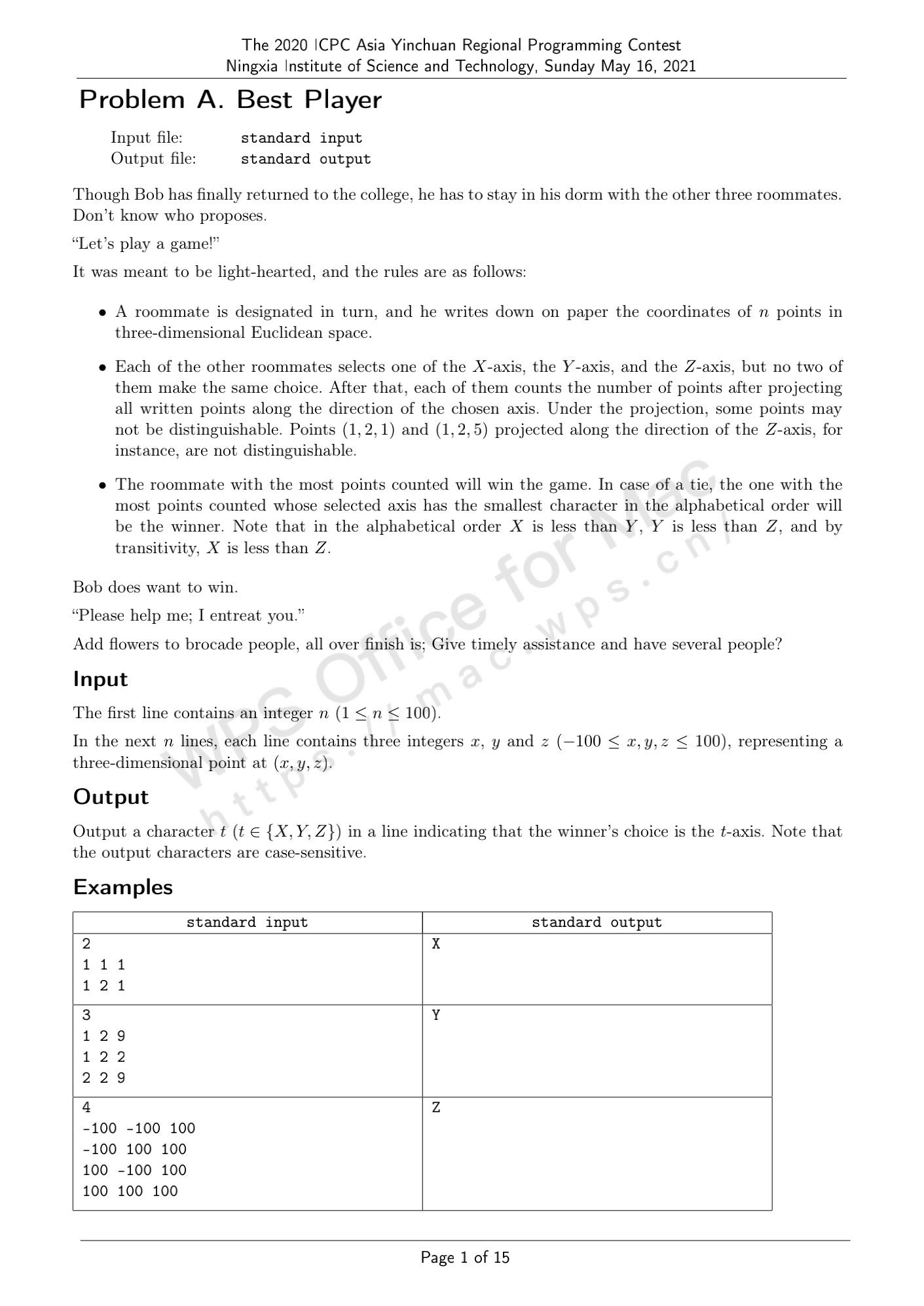 The 2020 ICPC Asia Yinchuan Regional Programming Contest-CSDN博客