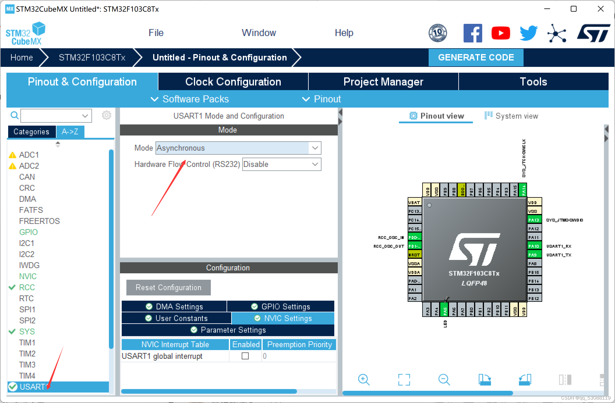 Stm32定时器控制led闪烁及hellowindows通信 定时器控制两盏灯闪烁 Csdn博客