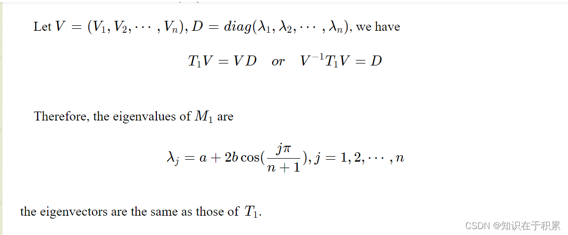 The Eigenvalues and Eigenvectors of Tridiagonal Toeplitz Matrix-三对角_the ...