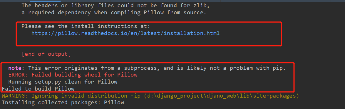 python3.9版本不支持pillow包解决办法_error: failed building wheel for pillow-CSDN博客
