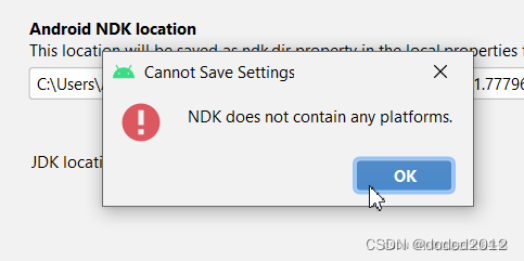 Android Studio报错：NDK does not contain any platforms-CSDN博客