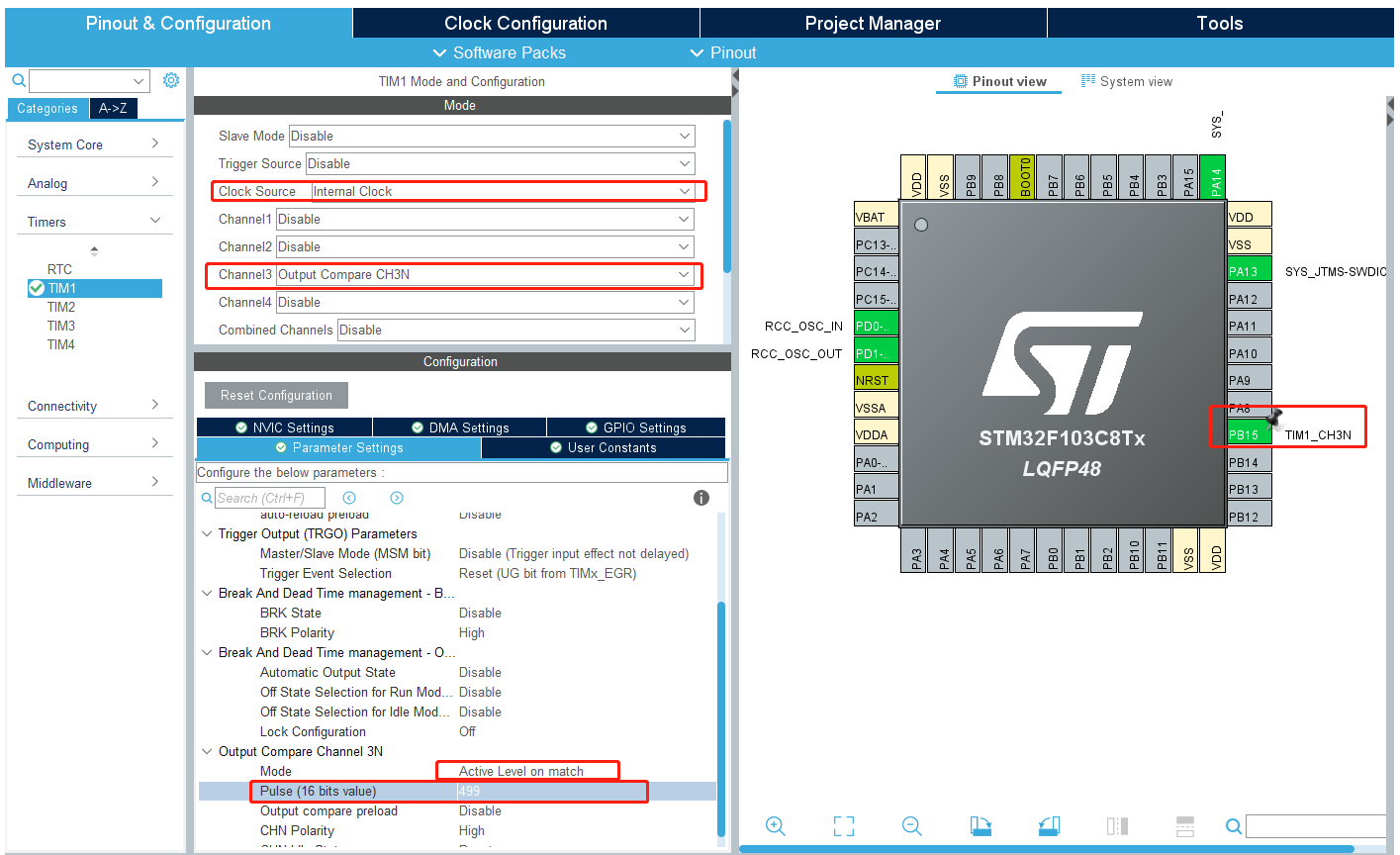 STM32F103C8T6 PWM（PB15）HAL_stmf103 pb15输出pwm例程-CSDN博客