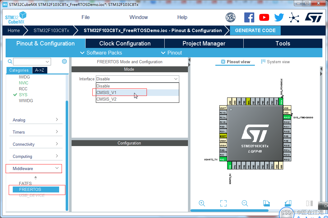 STM32CubeMX移植FreeRTSO_stm32cubemx freertos 移植 h7-CSDN博客