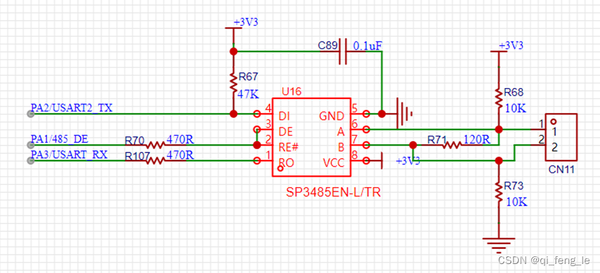 第三十四章 AT32F403A 基于V2库 RS485 总线通信_at32 485-CSDN博客