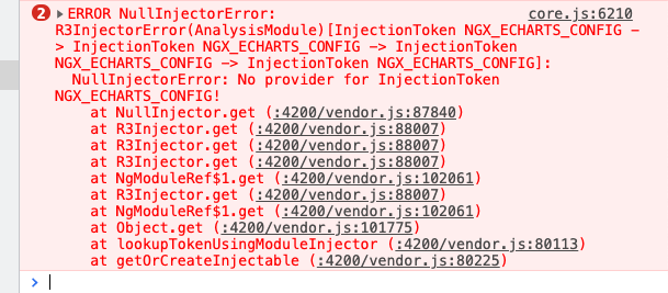 No provider for InjectionToken NGX_ECHARTS_CONFIG echarts版本和ngx-echarts版本不兼容_HerayChen的博客-CSDN博客