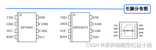 DP1044 CAN FD 待机模式总线收发器替代TJA1044-CSDN博客
