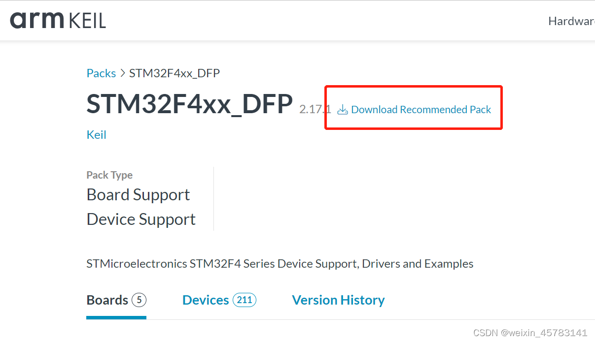 Keil5中STM32F4xx芯片包下载安装_stm32f4芯片包-CSDN博客