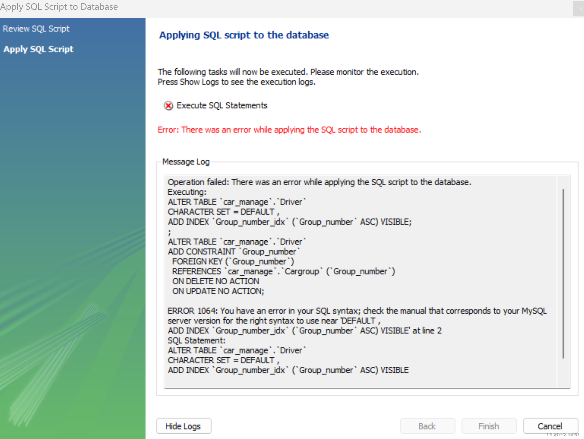 Mysql Workbench创建外键时报错mysql Workbench 外键 设置不了 Csdn博客
