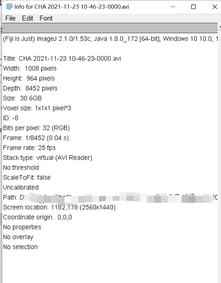 pr导出的avi文件，如何才能被imageJ读read？_image j导入视频 提示an errror occurred reading the avi-CSDN博客