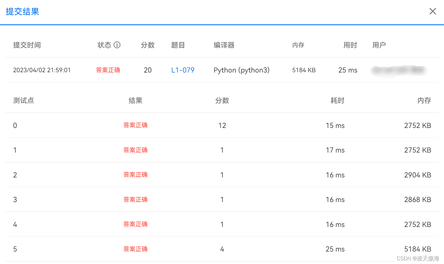 Pta L1 079 天梯赛的善良python3 Csdn博客