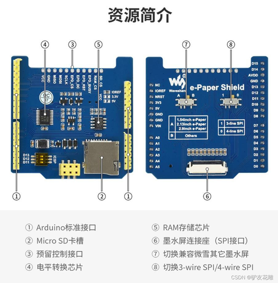 【雕爷学编程】Arduino动手做（206）---2.9寸红黑三色墨水屏 e-Paper Shield 扩展板_墨水屏驱动板原理图-CSDN博客