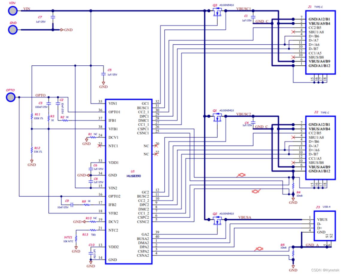 HUSB390：2C和2C1A的单PD协议芯片解决方案_1a口 1c口 协议芯片-CSDN博客