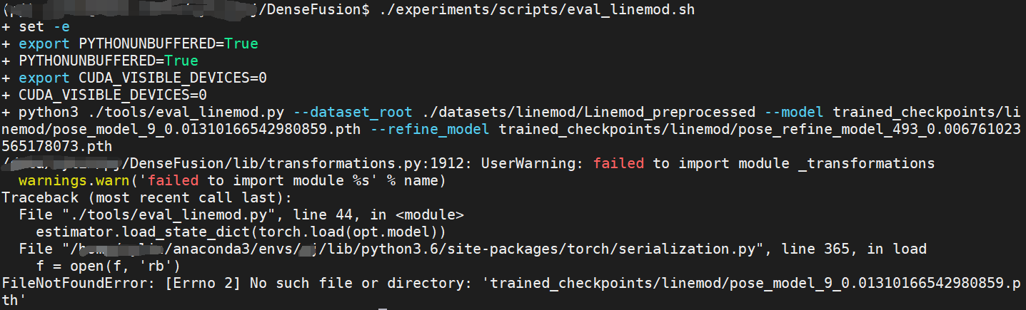 【实际操作】DenseFusion复现过程详解-LineMOD数据集-CSDN博客