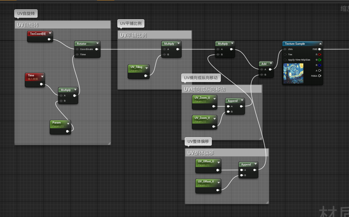 自学虚幻引擎图文笔记：UV的重复度、移动功能、旋转功能_ue uv重复-CSDN博客