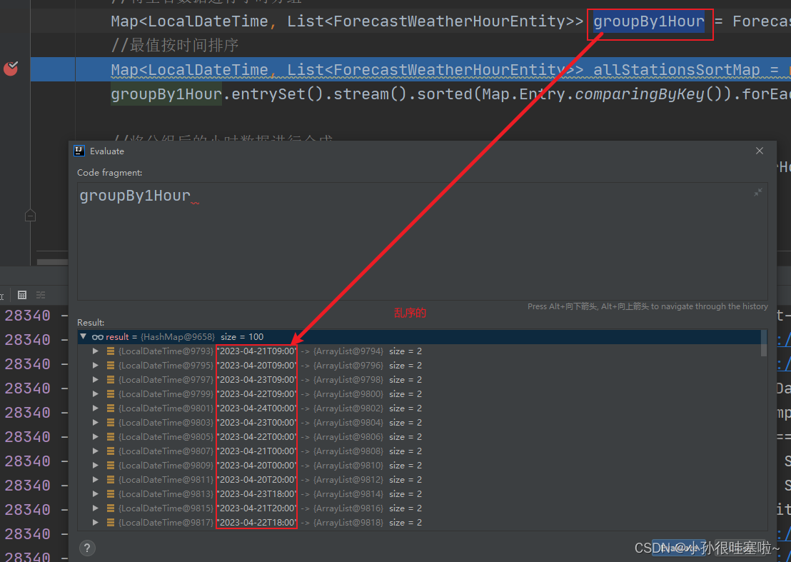 Map＜LocalDateTime,List＜ Object＞＞根据时间进行排序_map 根据插入时间排序-CSDN博客