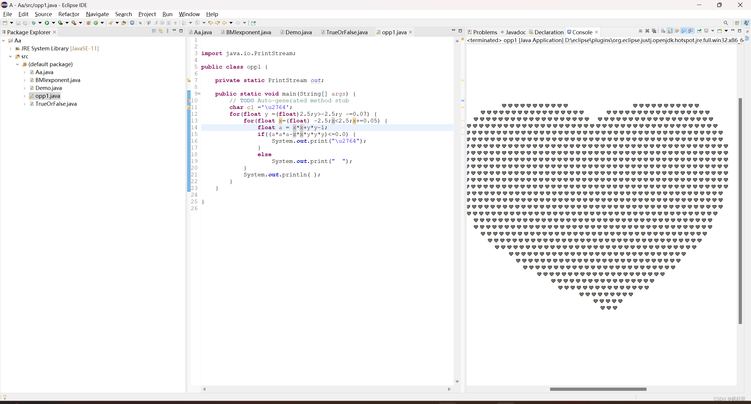 用爱心符拼一个爱心（第二次作业）