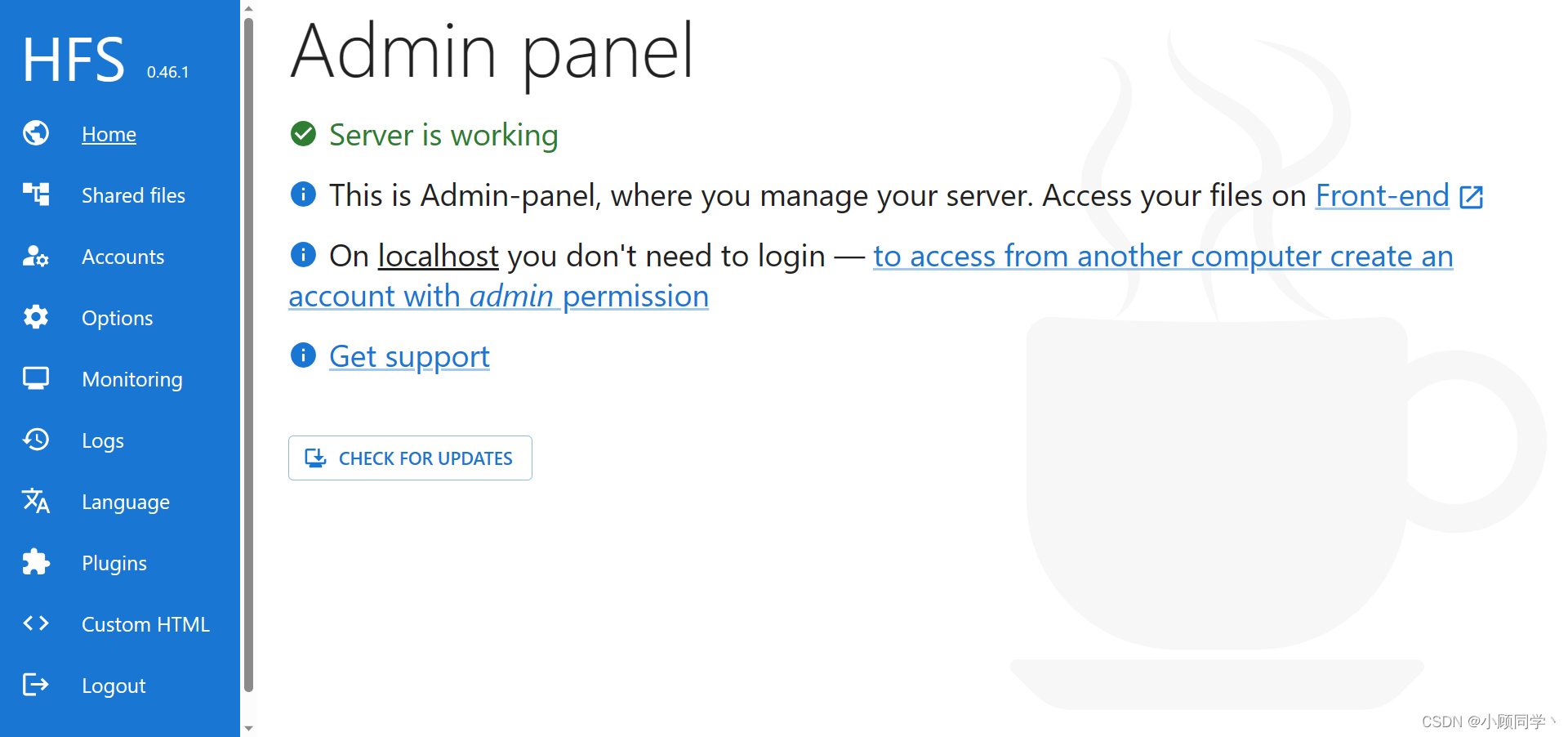 HTTP(web)文件分享软件HFS和CHFS（上）_chfs文件共享工具-CSDN博客