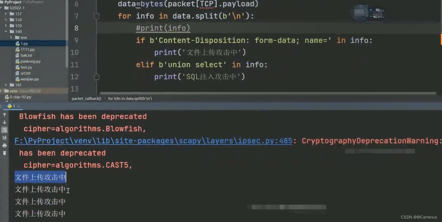 Python安全开发——Scapy流量&监控模块watchdog_scapy库进行网络流量监控-CSDN博客