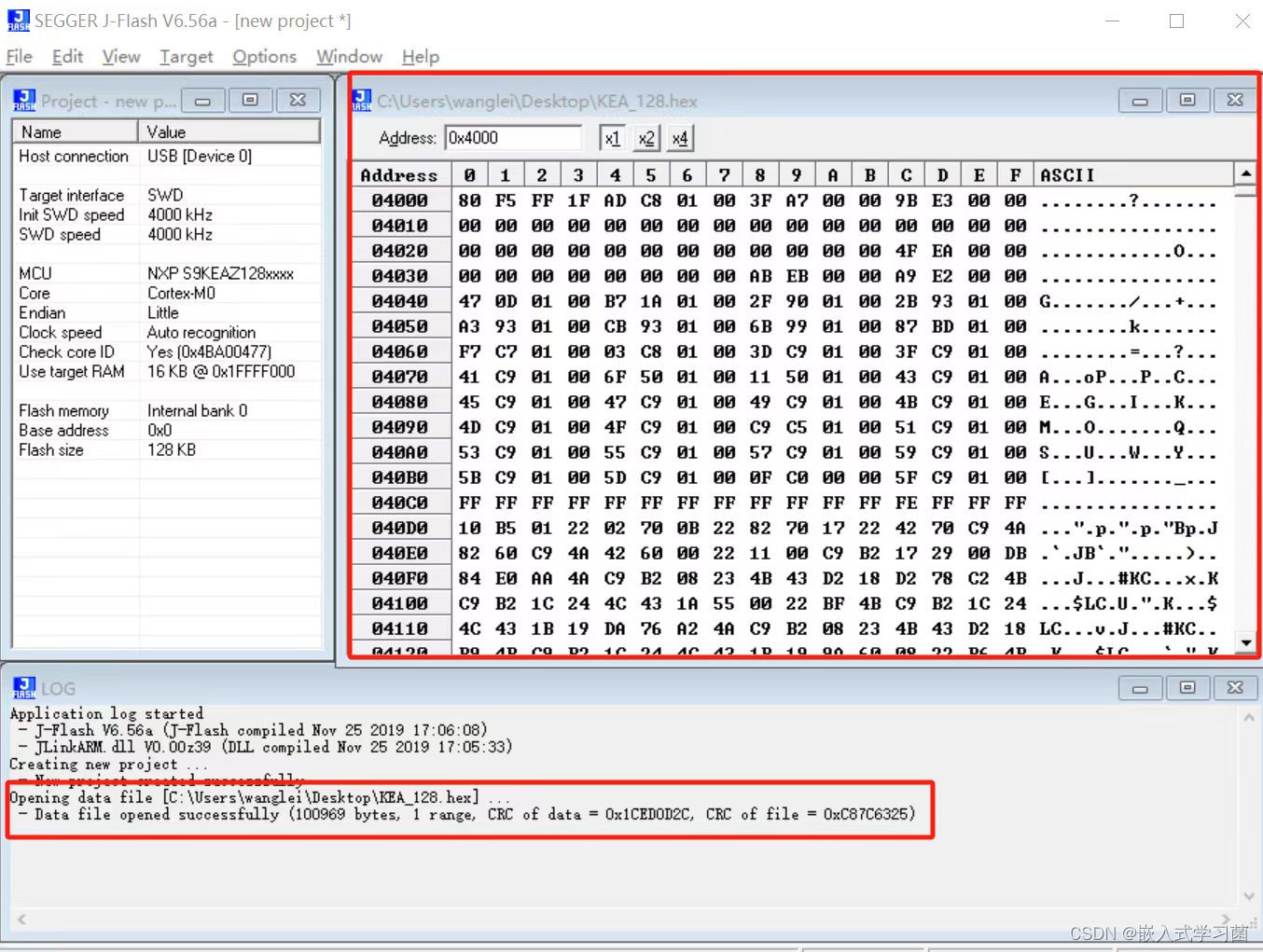 使用J-Flash烧写HEX或BIN文件_jflash怎么烧录hex-CSDN博客