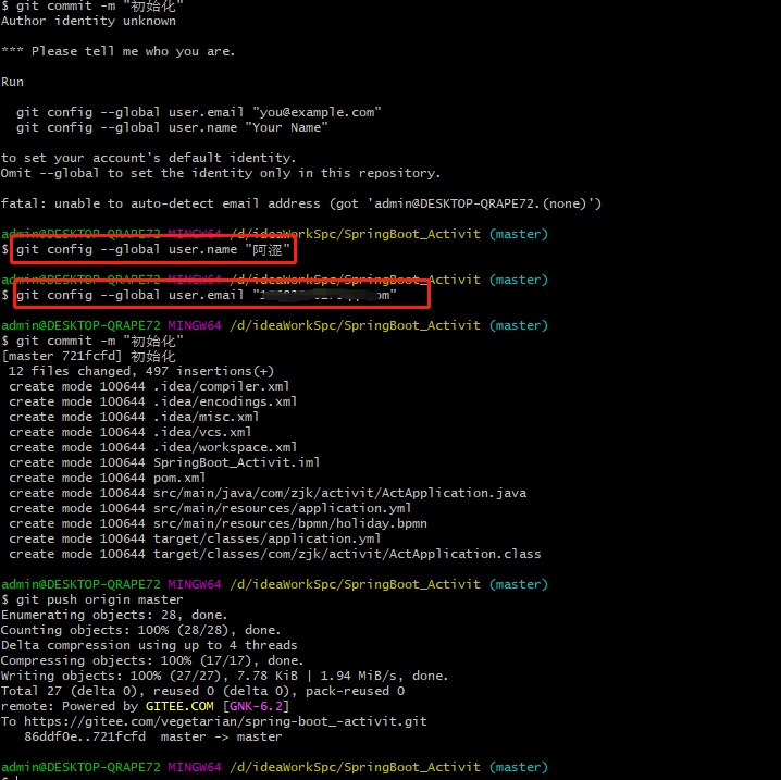 git 第一次提交没有设置用户信息_author identity unknown *** please tell me who you-CSDN博客