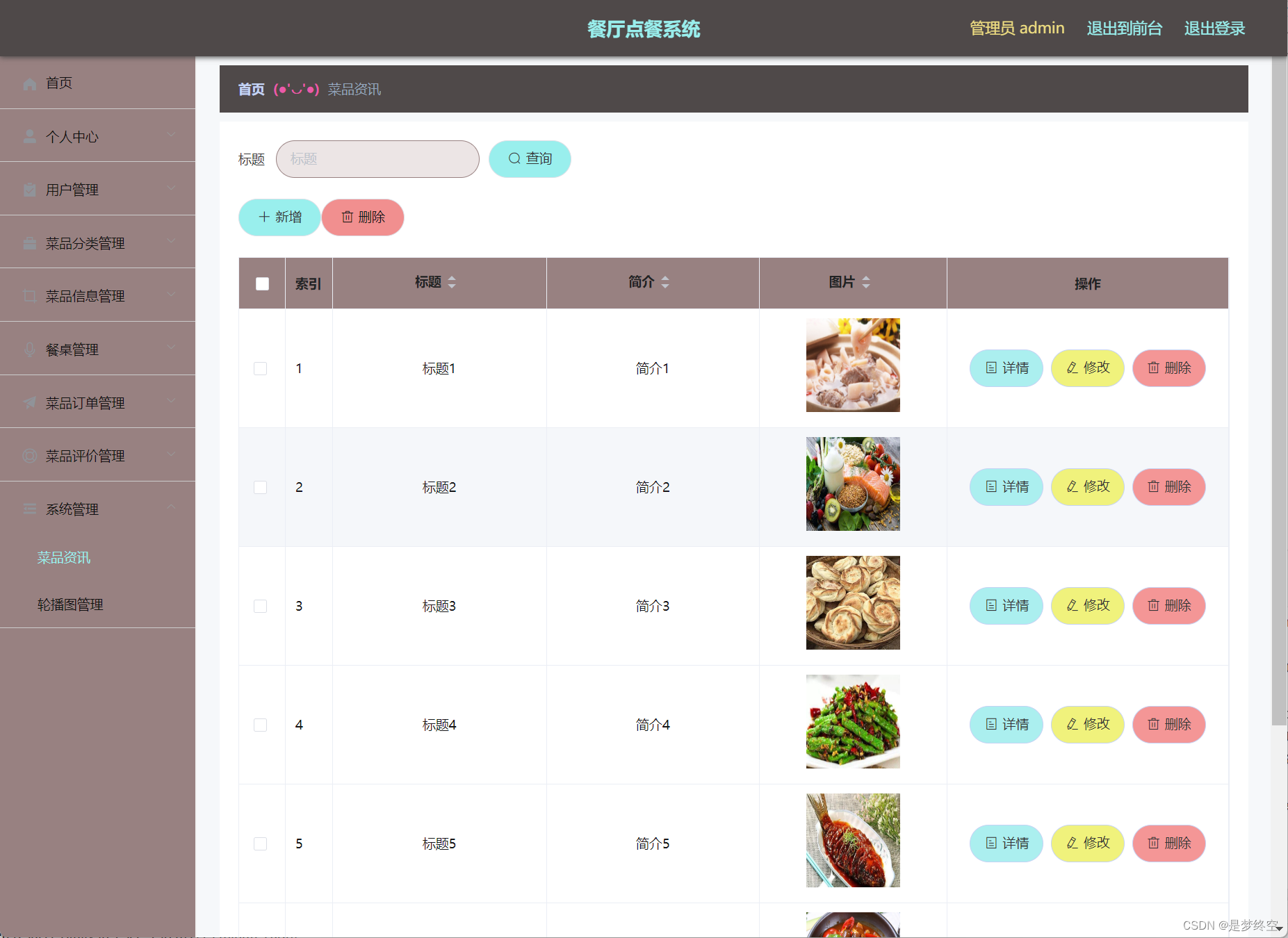 基于springbootvue的餐厅点餐系统源代码数据库讲解067餐饮系统前端源码 Csdn博客