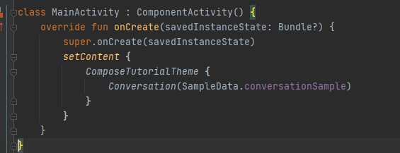 Jetpack Compose实现简单聊天列表composetutorialtheme Csdn博客 