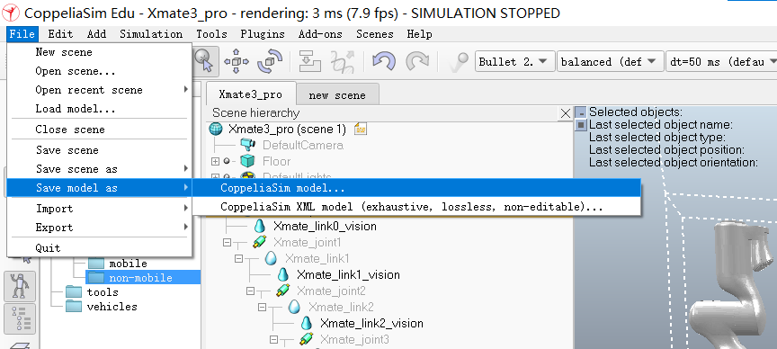 V-rep中导入机械臂模型并验证_打开v-rep 脚本-CSDN博客