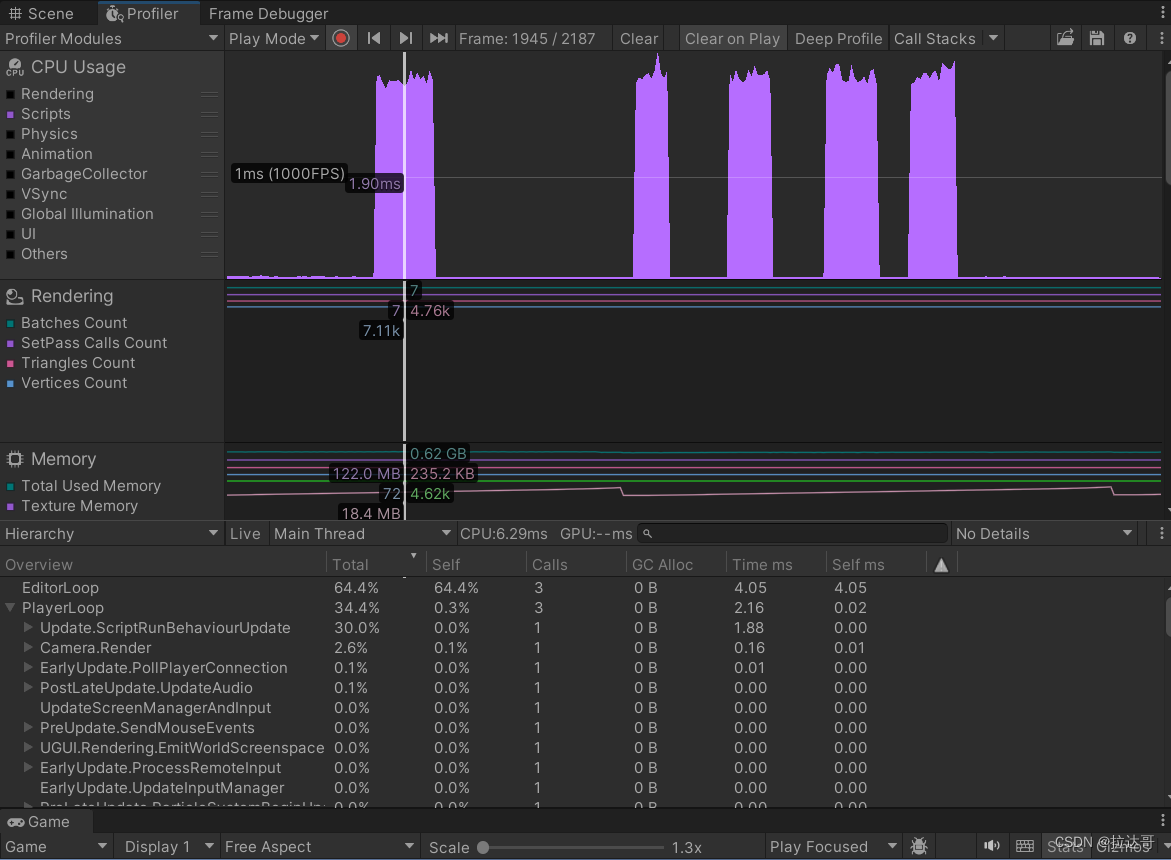 Unity性能优化（一）优化概述与profiler工具的使用unity Profiler怎么用 Csdn博客 