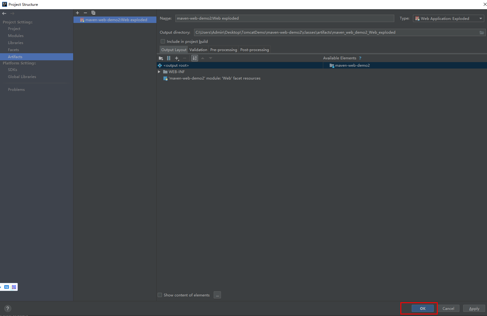 IDEA创建web工程+tomcat配置_web facet resources are not-CSDN博客