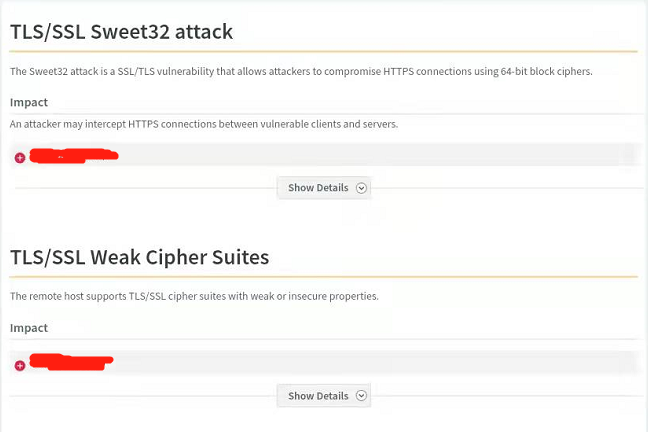SSL漏洞 TLS/SSL Sweet32 attack || TLS/SSL Wrak Cipher Suites[解决]_centos7 ...