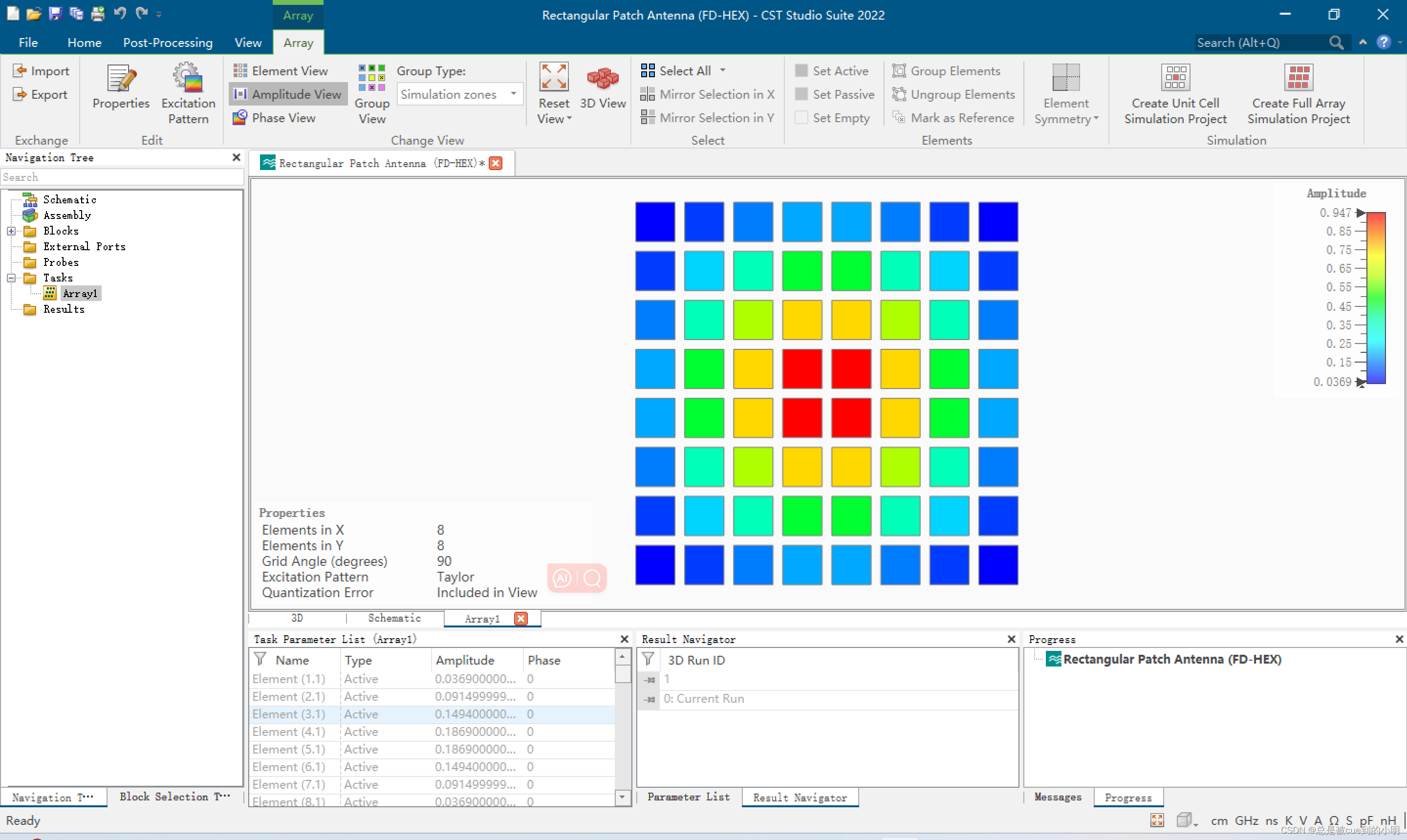 CST入门教程之如何生成和设置虚拟和真实的天线阵列-CSDN博客