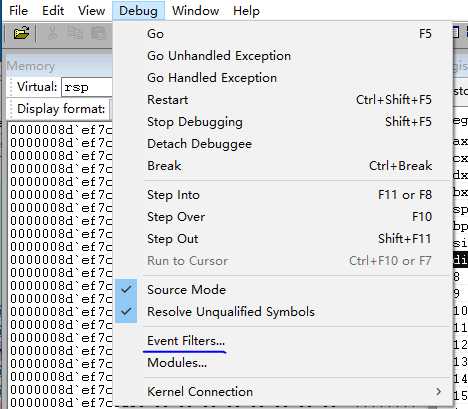 windbg 设置忽略access violation-CSDN博客