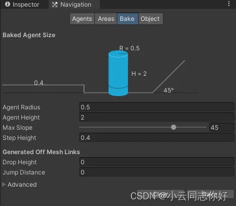 游戏开发小结——生成离线链接（Off Mesh Links）Unity AI_自动生成off-mesh link-CSDN博客