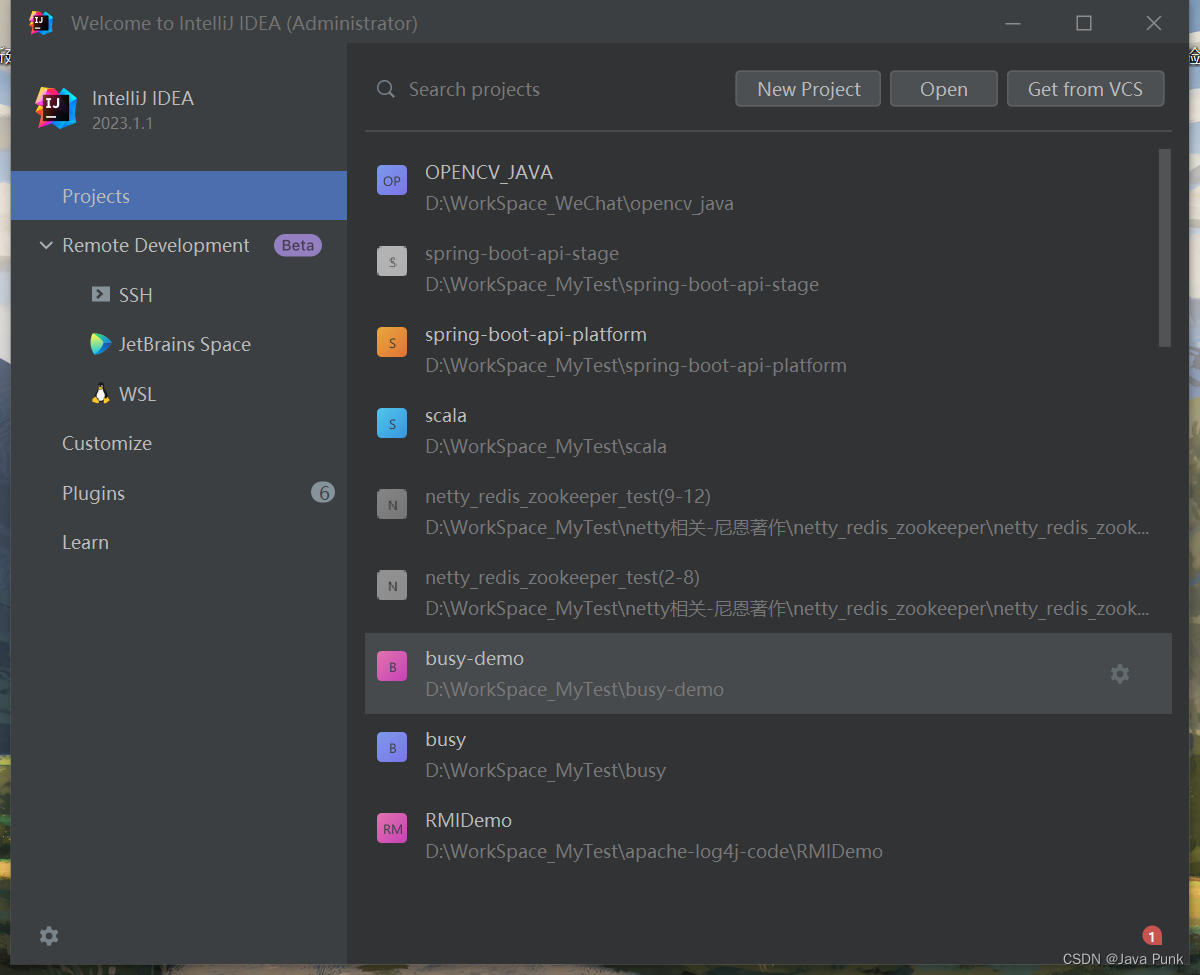 打开intellij Idea202311报错:tellijdiagnosticpluginexception Fatal Error Initializing