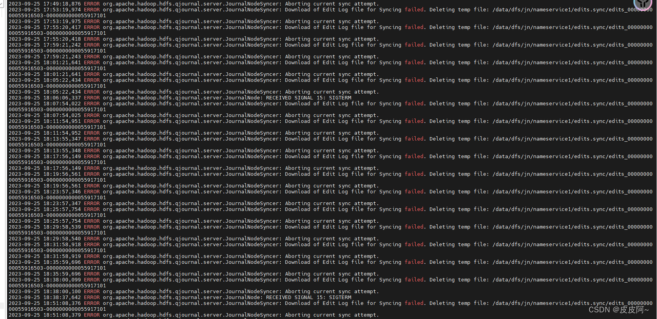 HDFS HA 模式namenode1无法启动，JournalNode报错_ha启动集群没有namenode-CSDN博客