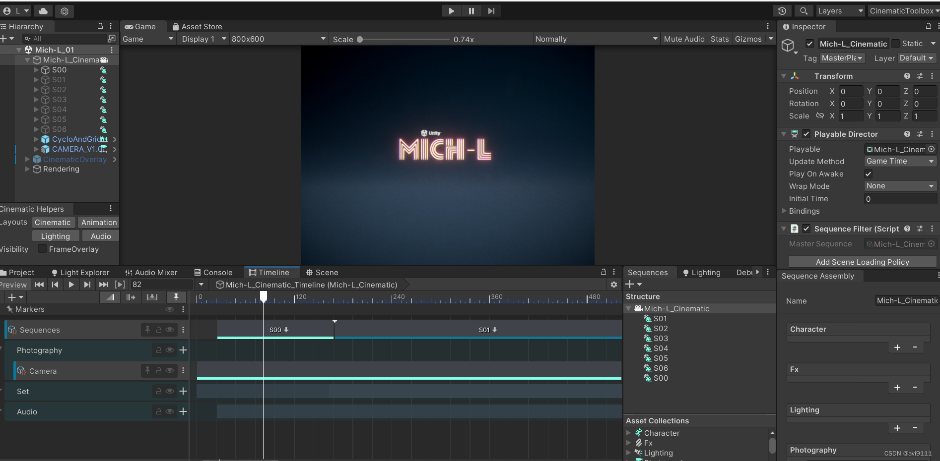 Unity插件cg小电影插件Cinematic Studio Sample 第一次尝试入门_unity cinematic studio-CSDN博客