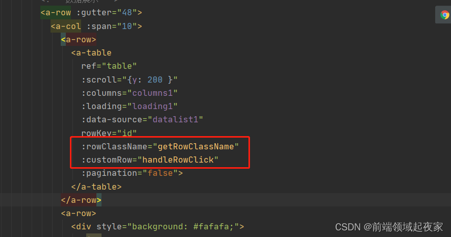 AntdesignVue table设置行背景色不生效解决_antd rowclassname 设置背景无法覆盖 fixed 列-CSDN博客