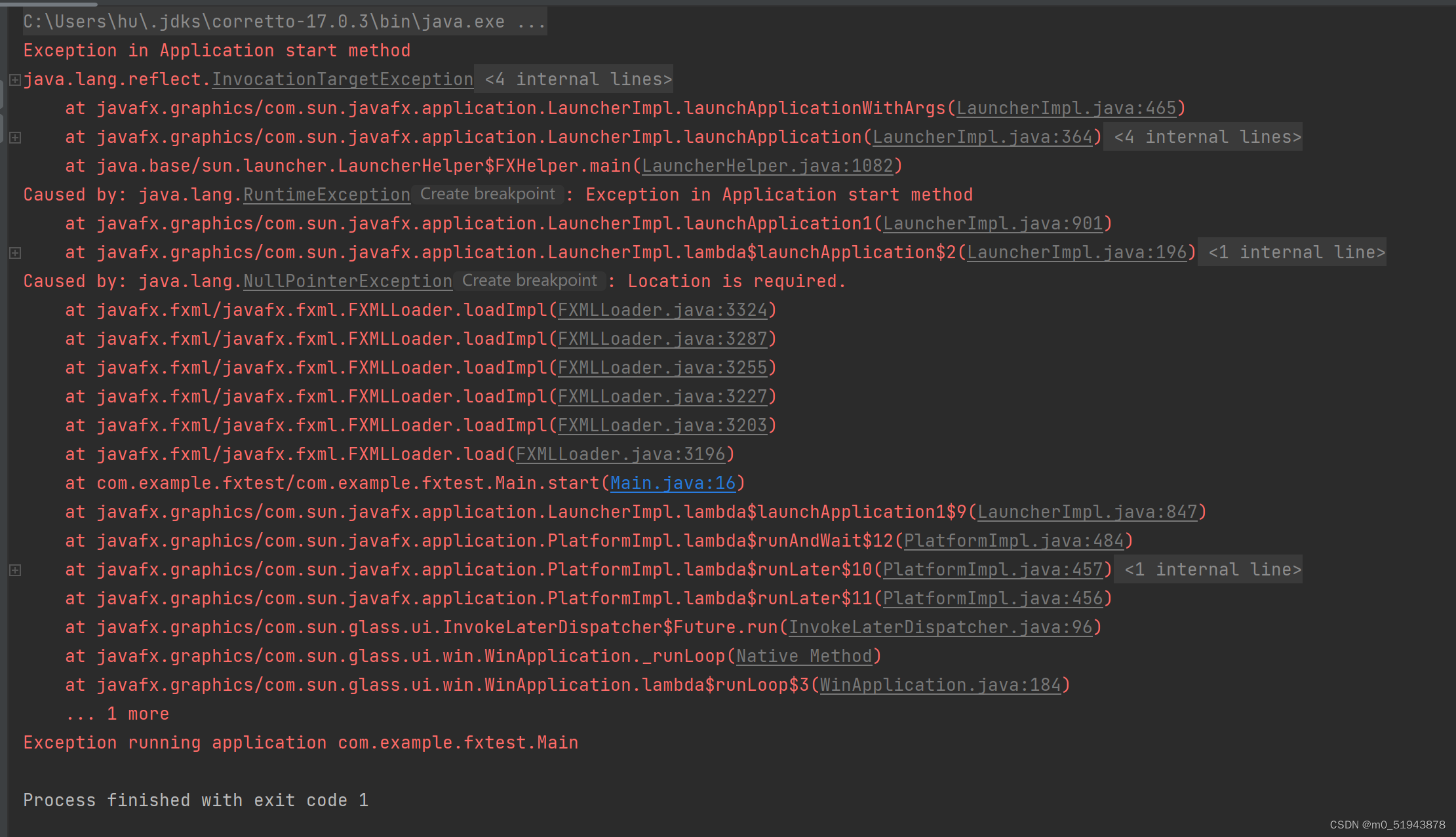 求解：exception In Application Start Methodsprintboot Exception In Application Start Method Csdn博客