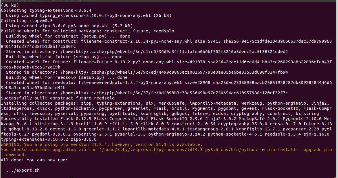 ubuntu18.04环境下搭建 ESP32开发环境_ubuntu dfu-util 安装-CSDN博客