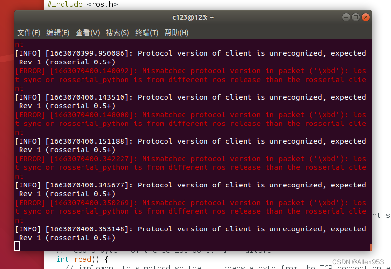 Esp32protocol Version Of Client Is Unrecognized Expected Rev 1 Rosserial 05esp32