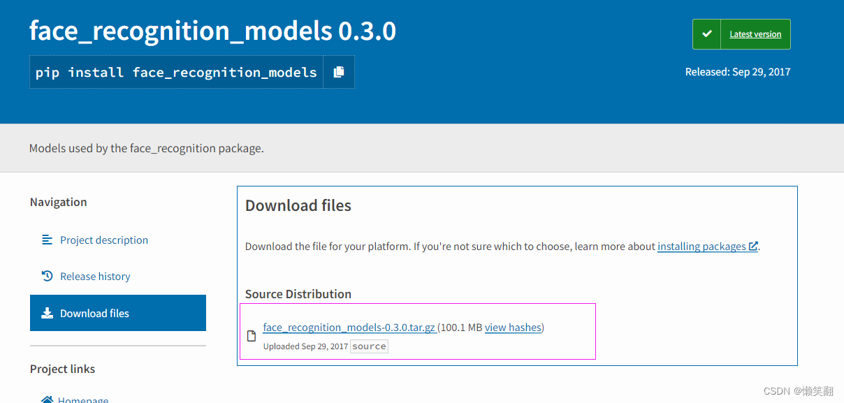 pip install face_recognition 报错的解决_pip expected sha256-CSDN博客