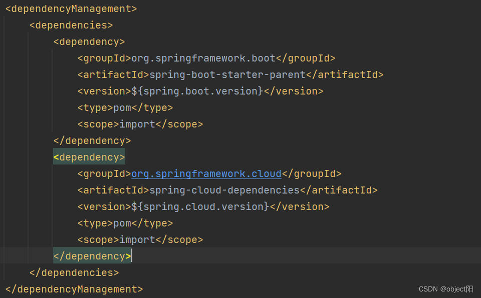 Dependencymanagement,dependencies,dependency区别dependence和dependency的区别